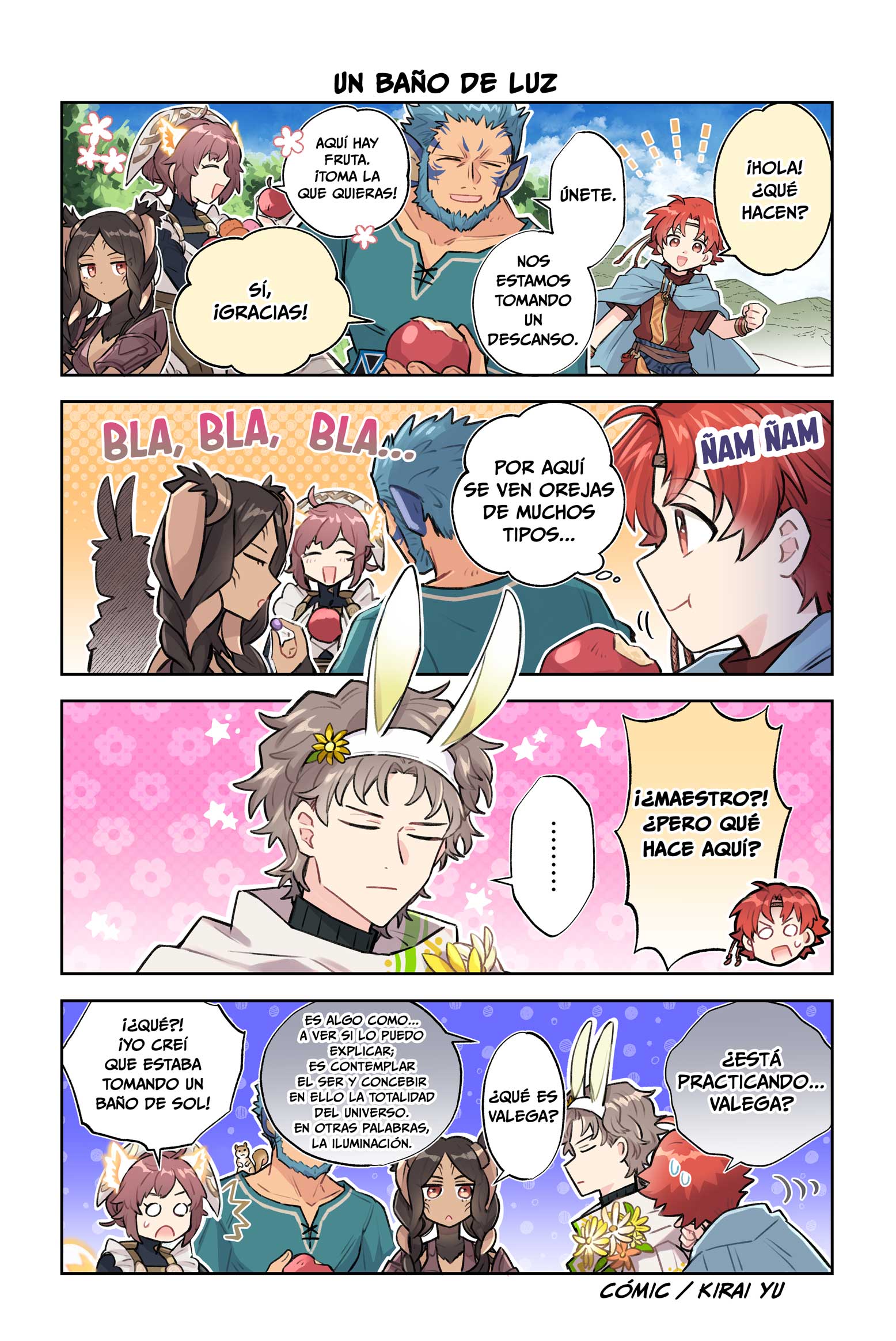 Manga de FE Heroes #418: Un baño de luz | Fire Emblem WoD